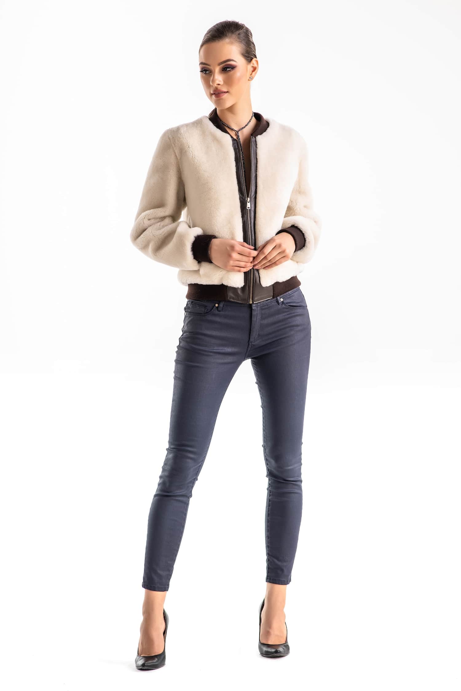 Maya Chic Shearling Letterman Jacket – Zeita Kotys